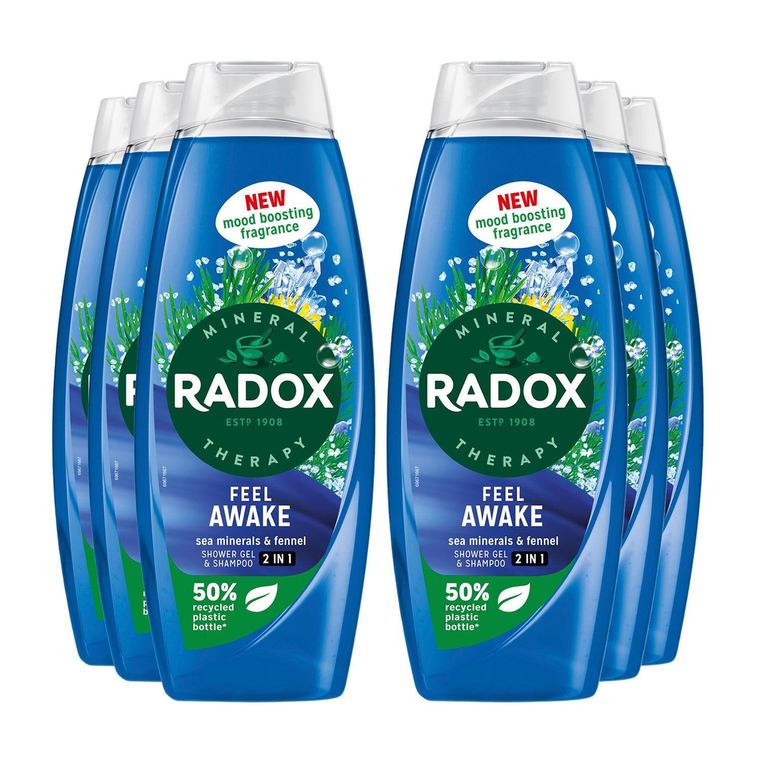 Radox Body Wash & Shampoo 2in1 Feel Awake Men with Fennel & Sea ...