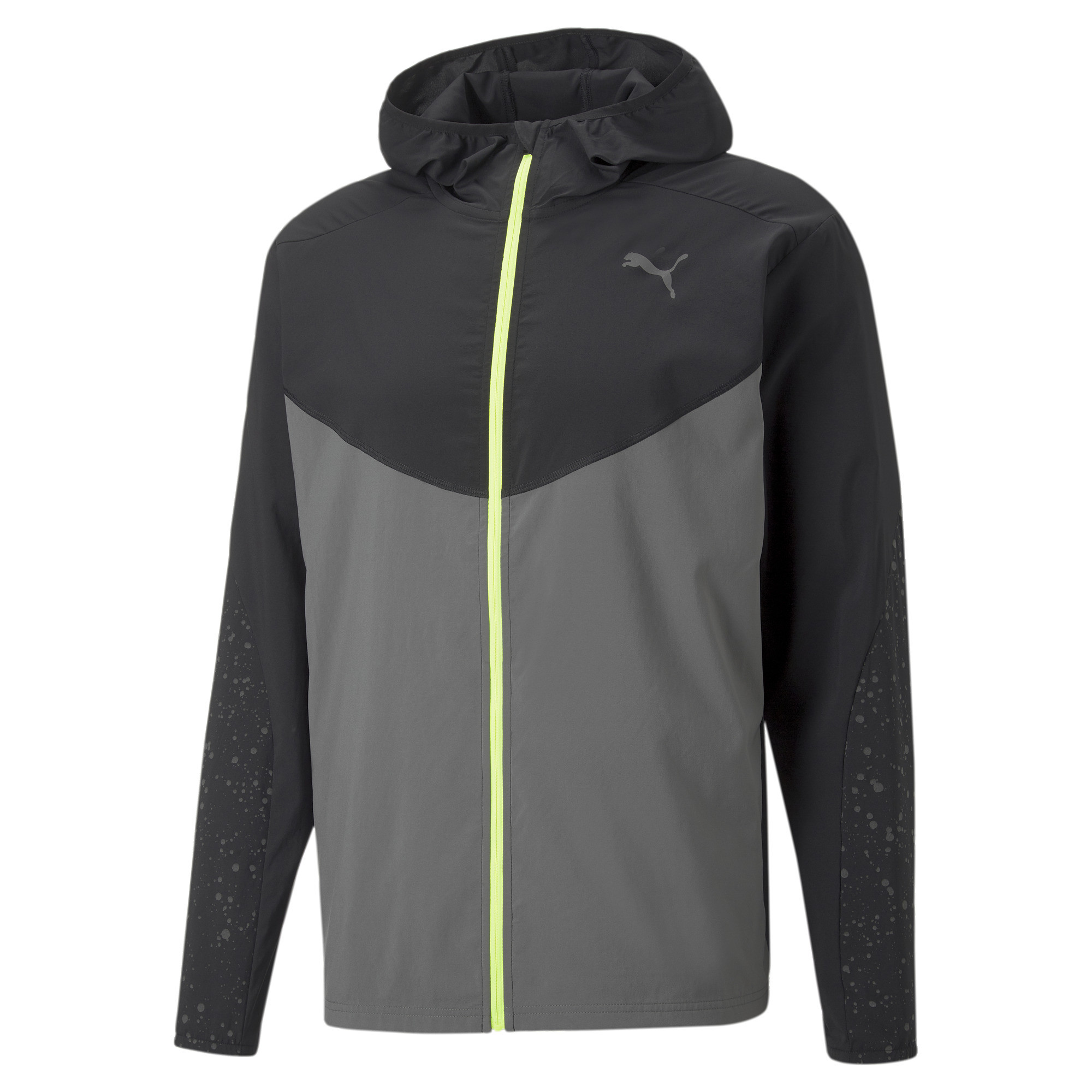 PUMA Mens Reflective Printed Woven Running Jacket
