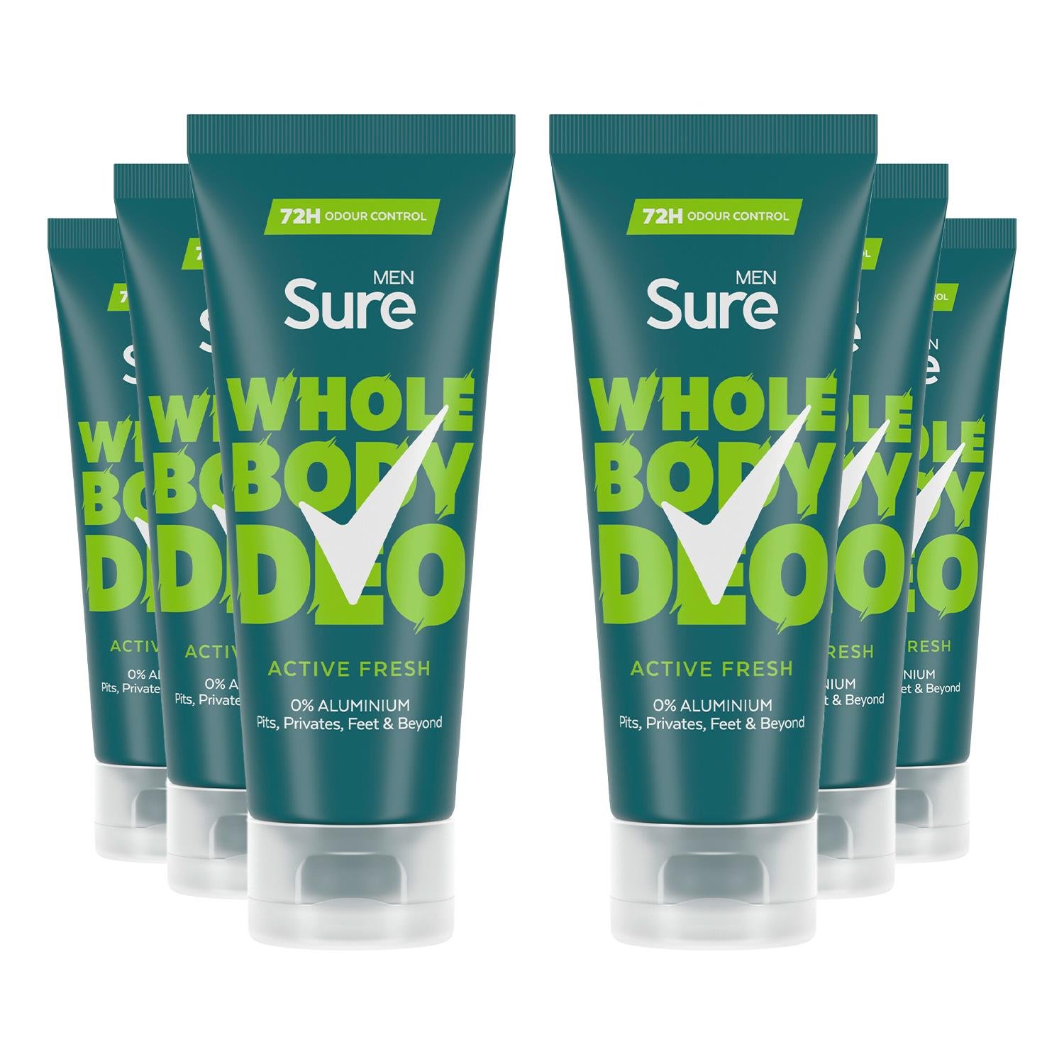 Sure Men Whole Body Deodorant Cream Active Fresh w/ 72H Odour Control ...
