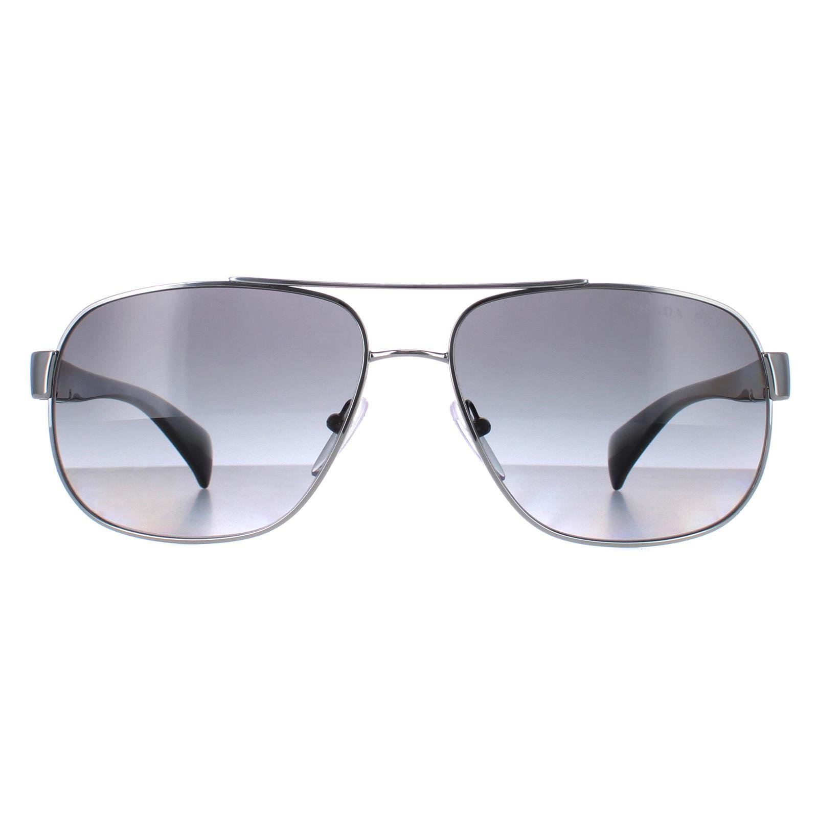 Prada Aviator Mens Gunmetal Grey Polarised Gradient PR52PS