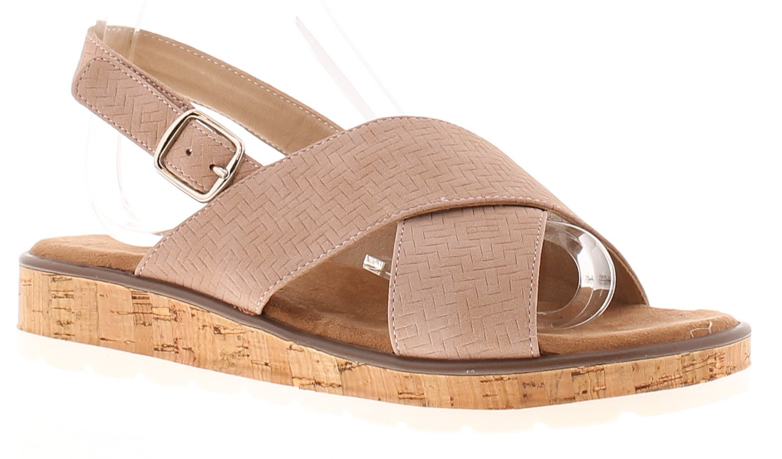 Apache Womens Wedge Sandals Art Buckle pink