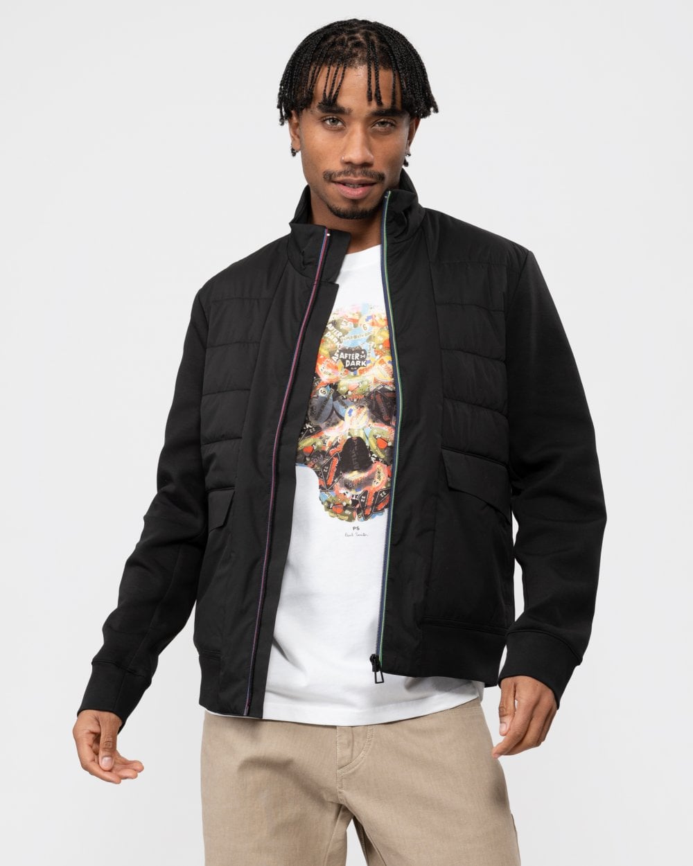Paul Smith Mens Recycled Wadding Mixed Media Jacket