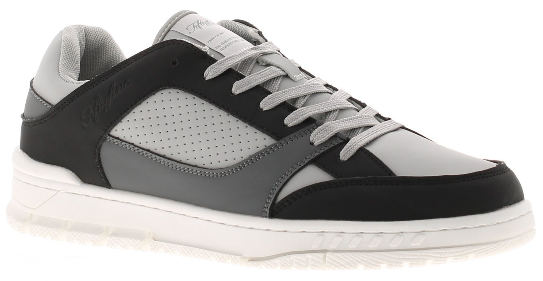 Crosshatch Mens Trainers Lace Up Crepstar Chunky Multi Grey