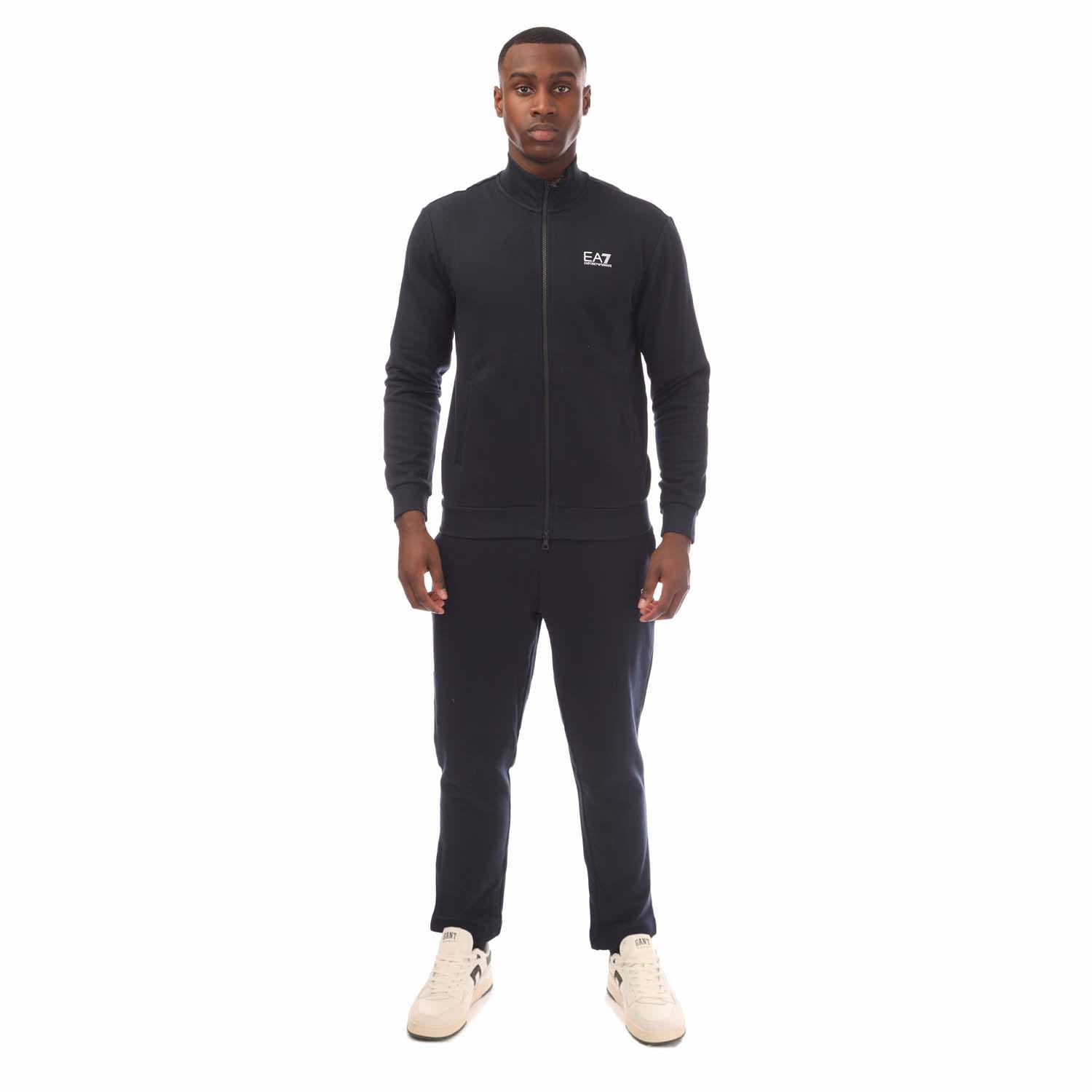 Men's Emporio Armani EA7 Full-Zip Tracksuit in Navy