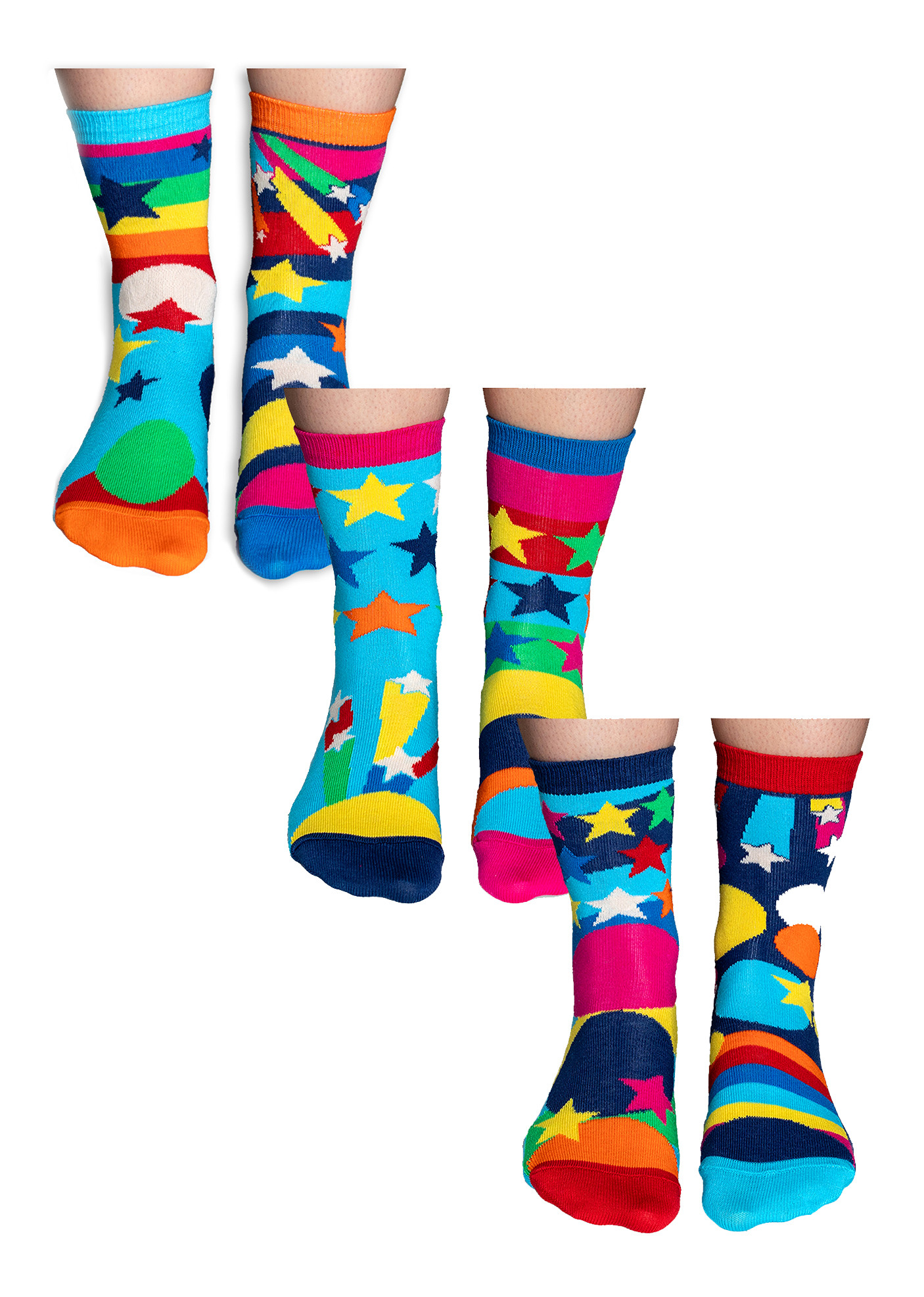 UNITED ODD SOCKS - 6 Pack Kids Happy Birthday Soft Novelty Odd Socks in ...