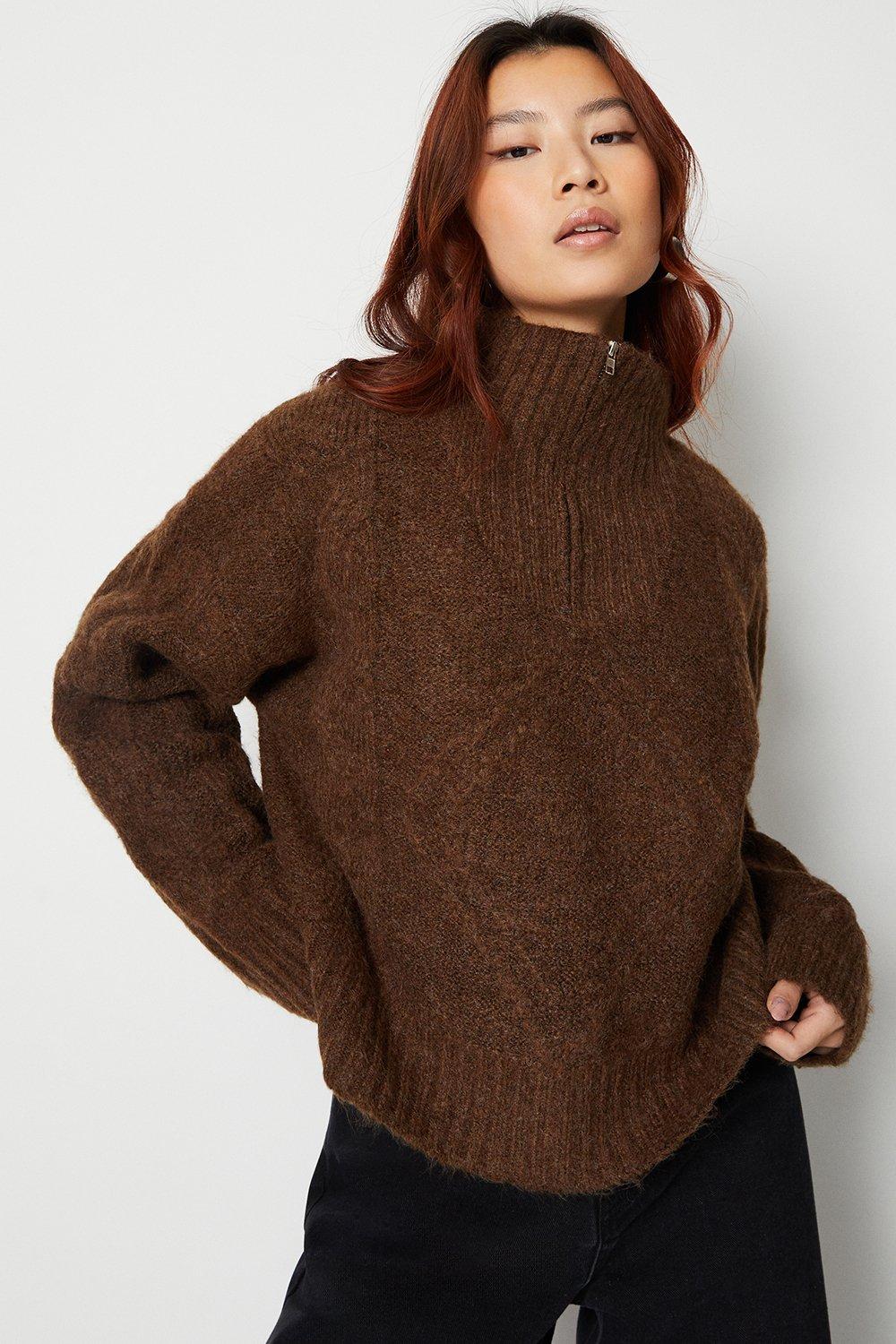 Cable Funnel Neck Jumper