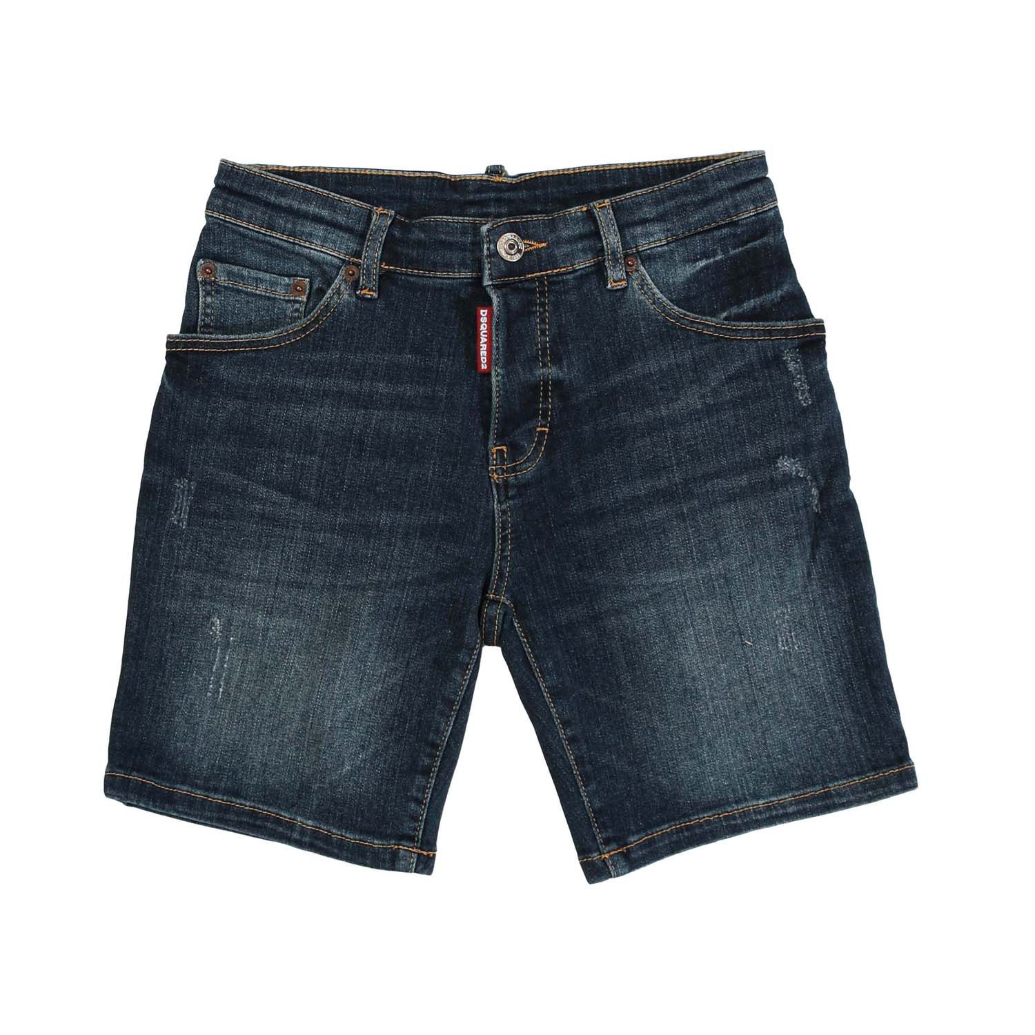 Boy's DSquared2 Denim Commando Shorts in Denim