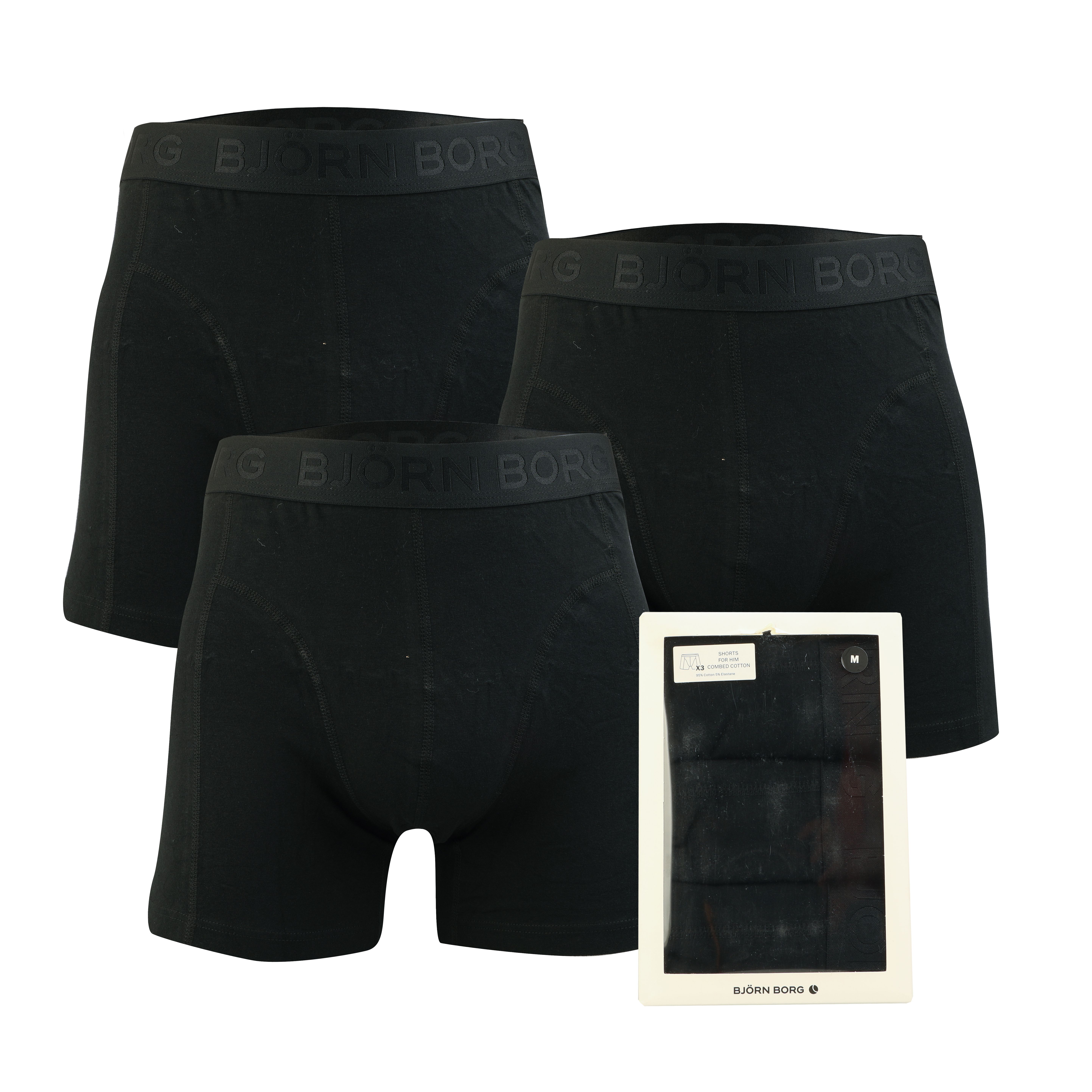 Men's Bjorn Borg Core Boxer 3 Pack in Black