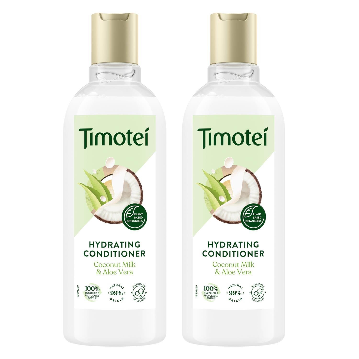 Timotei Hydrating Conditioner with Coconut Milk & Aloe Vera for Dry ...