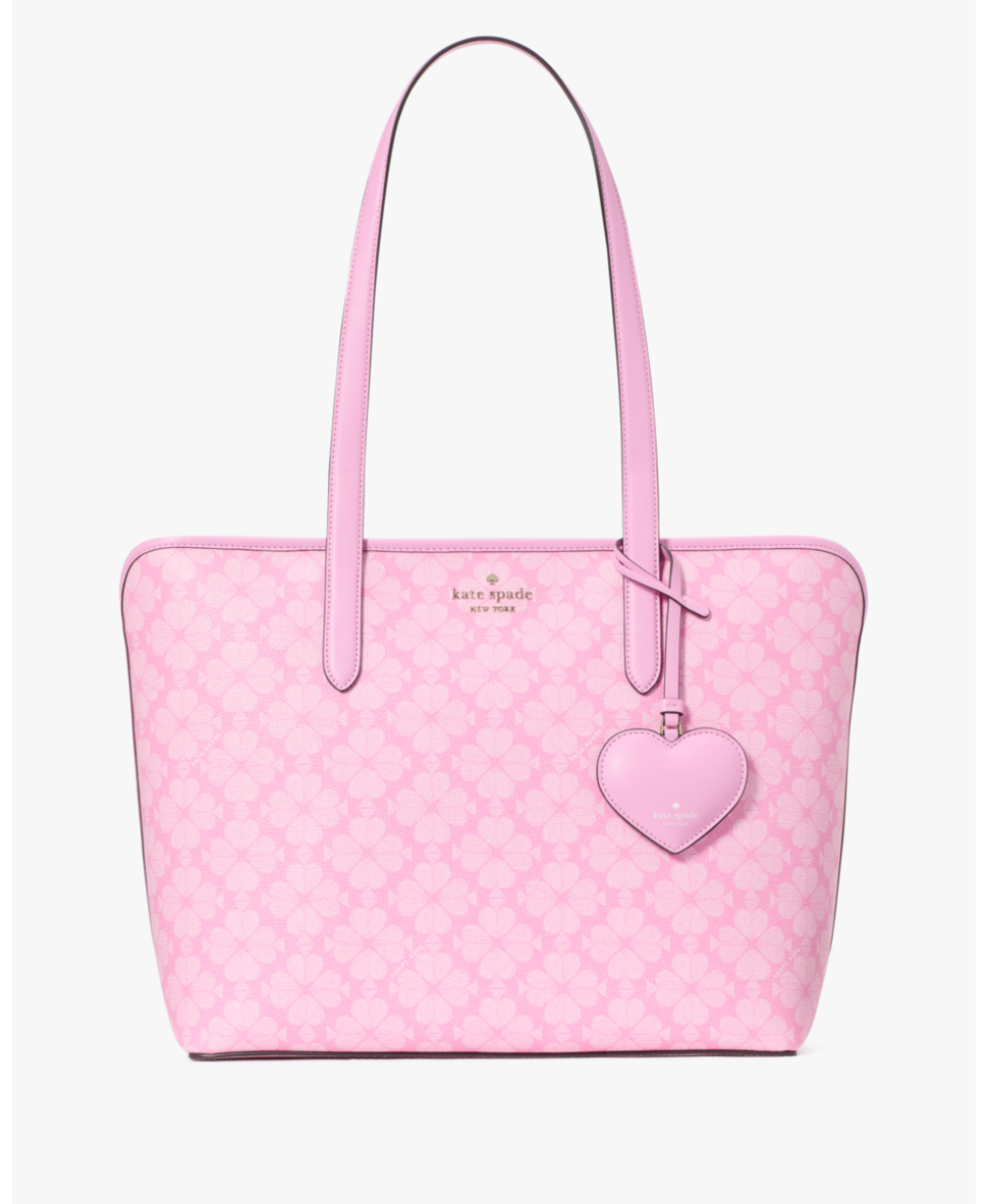 Spade Flower Spade Flower Pvc Heart Dangle Large Tote