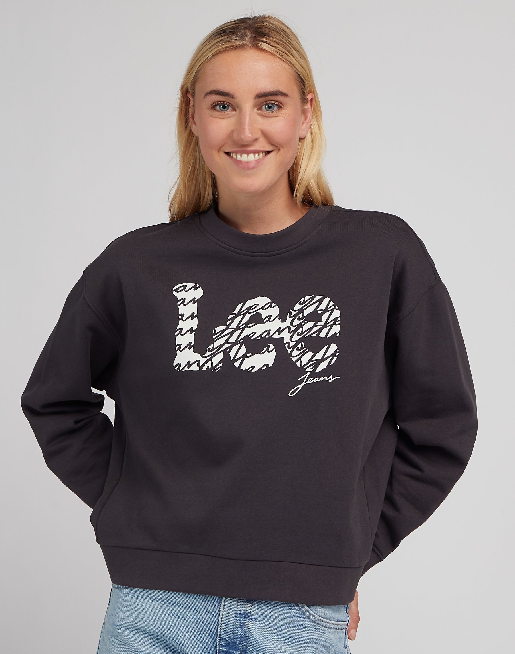 Lee - logo sws zwart gewassen