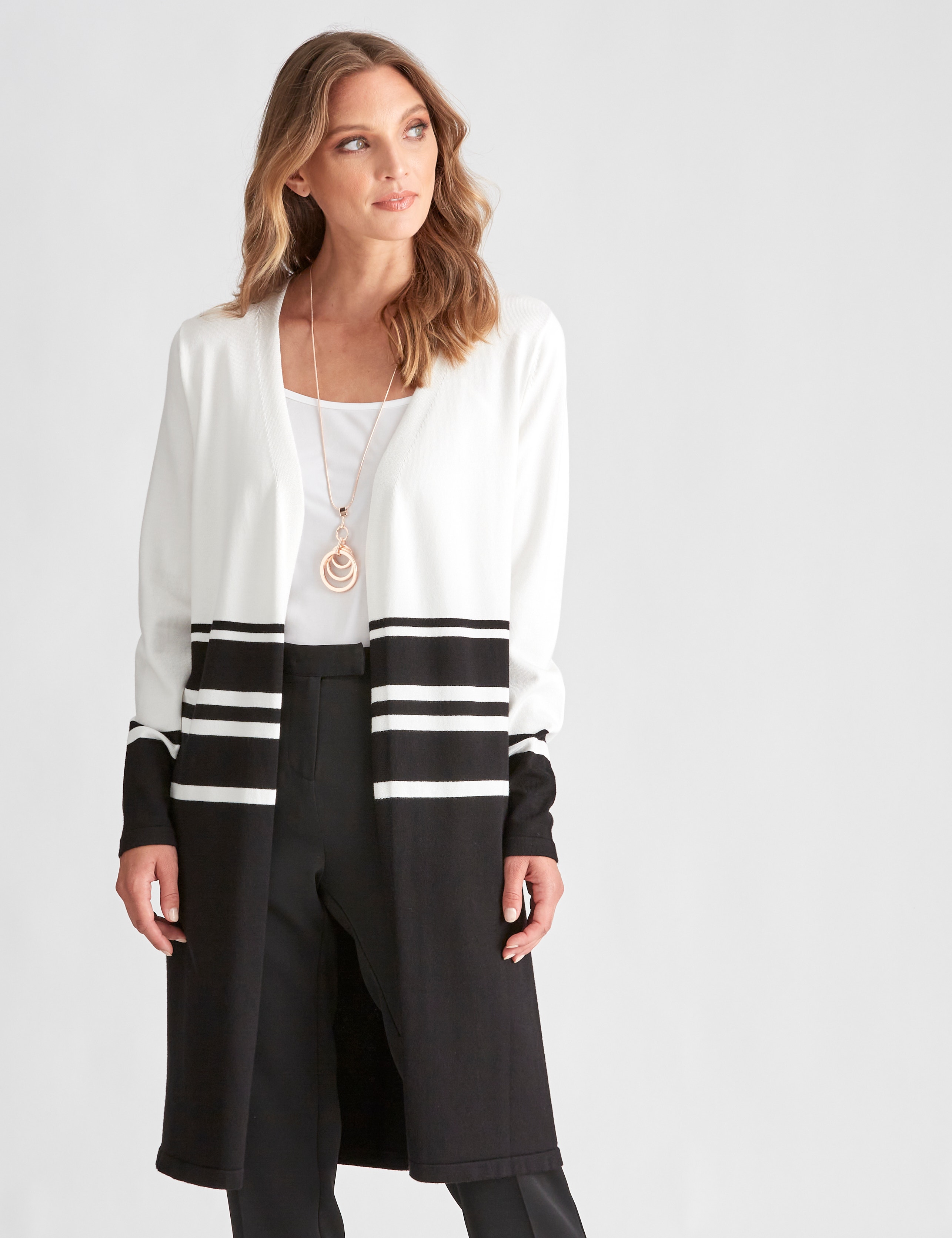 Womens Liz Jordan Long Line Cardigan