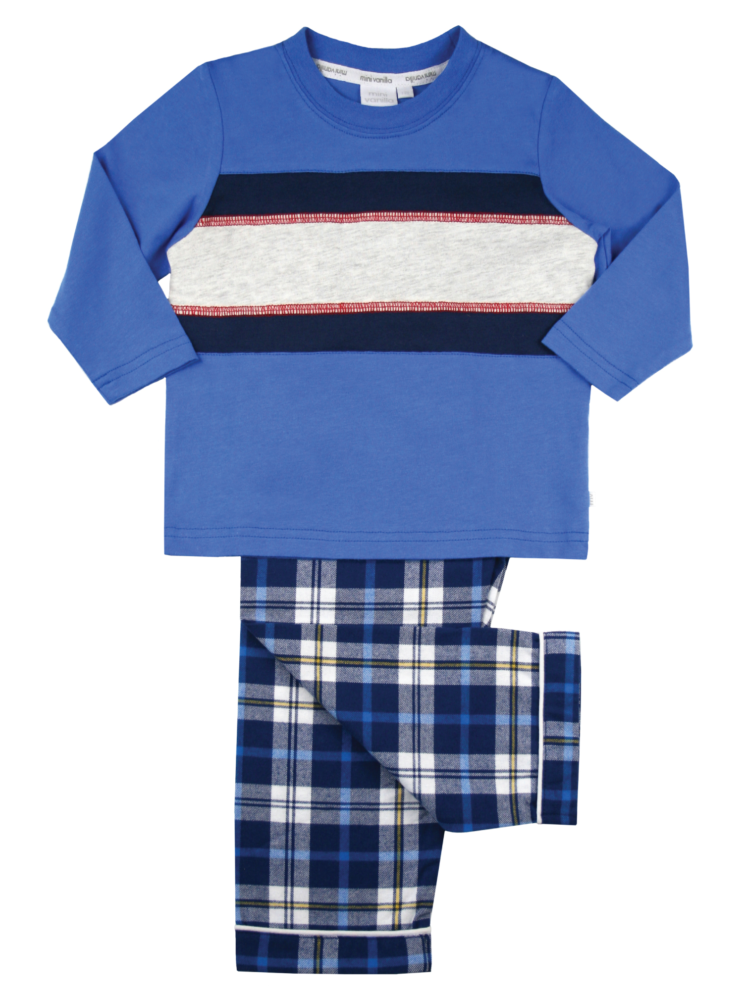 Boys Panelled Cotton Winter Pyjamas