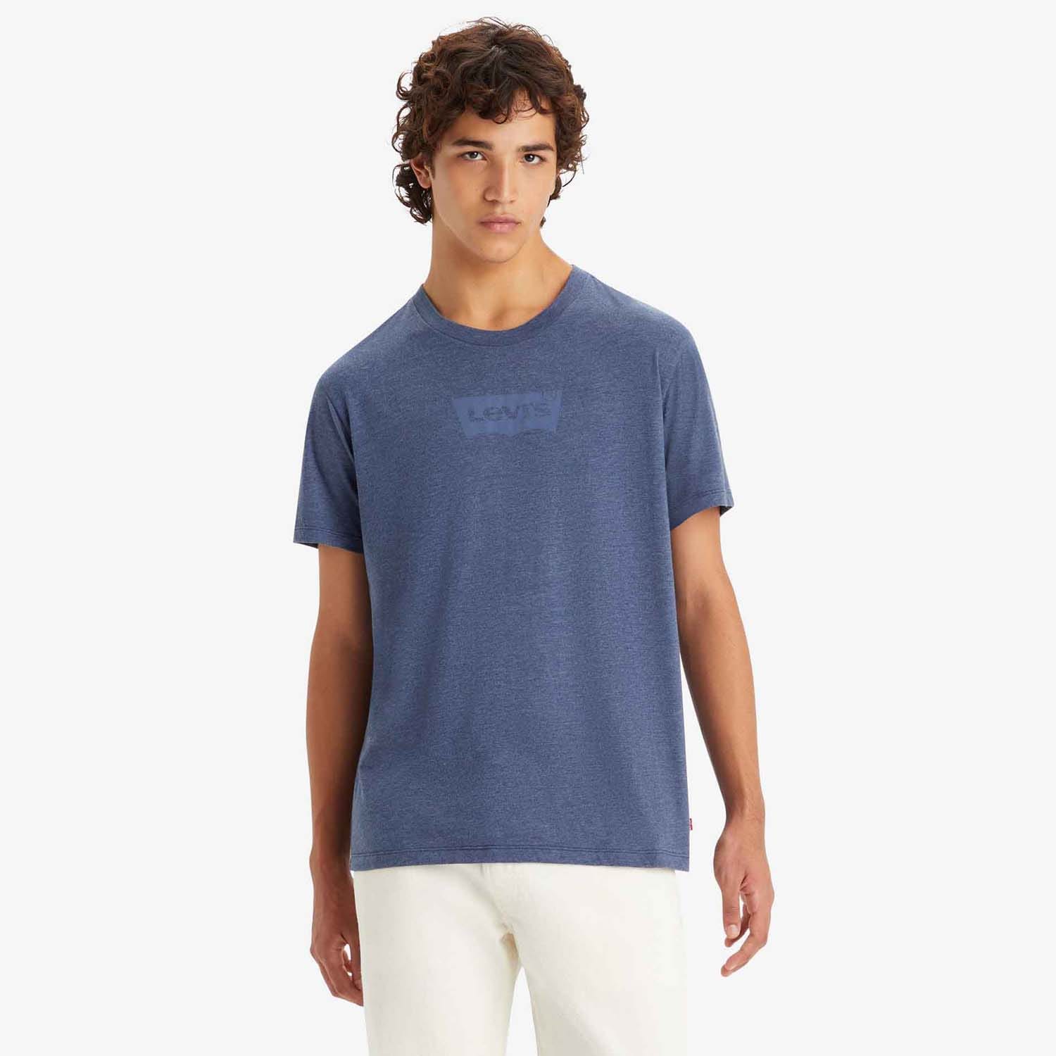 Men's Levis Classic Graphic Batwing Logo T-Shirt in Blue