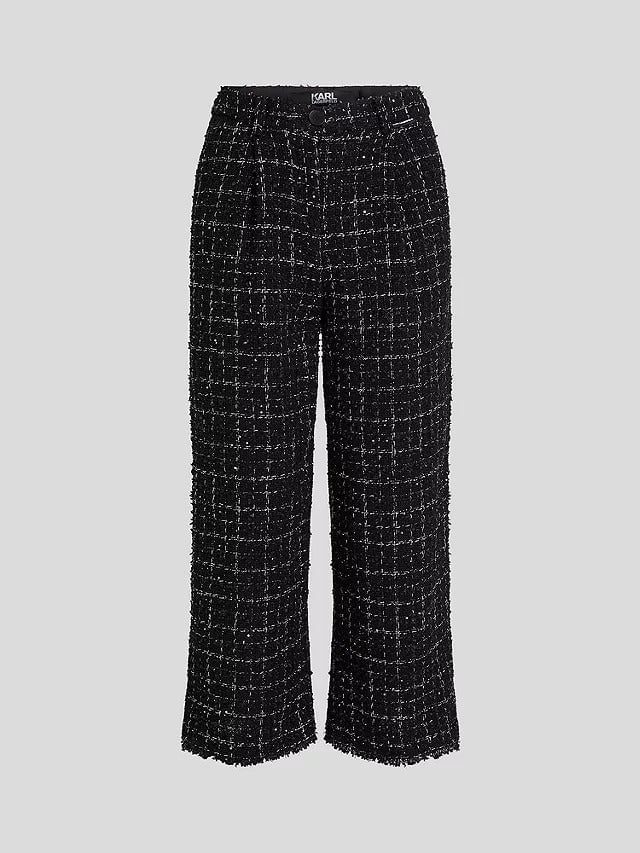 Karl Lagerfeld Check Boucle Trousers