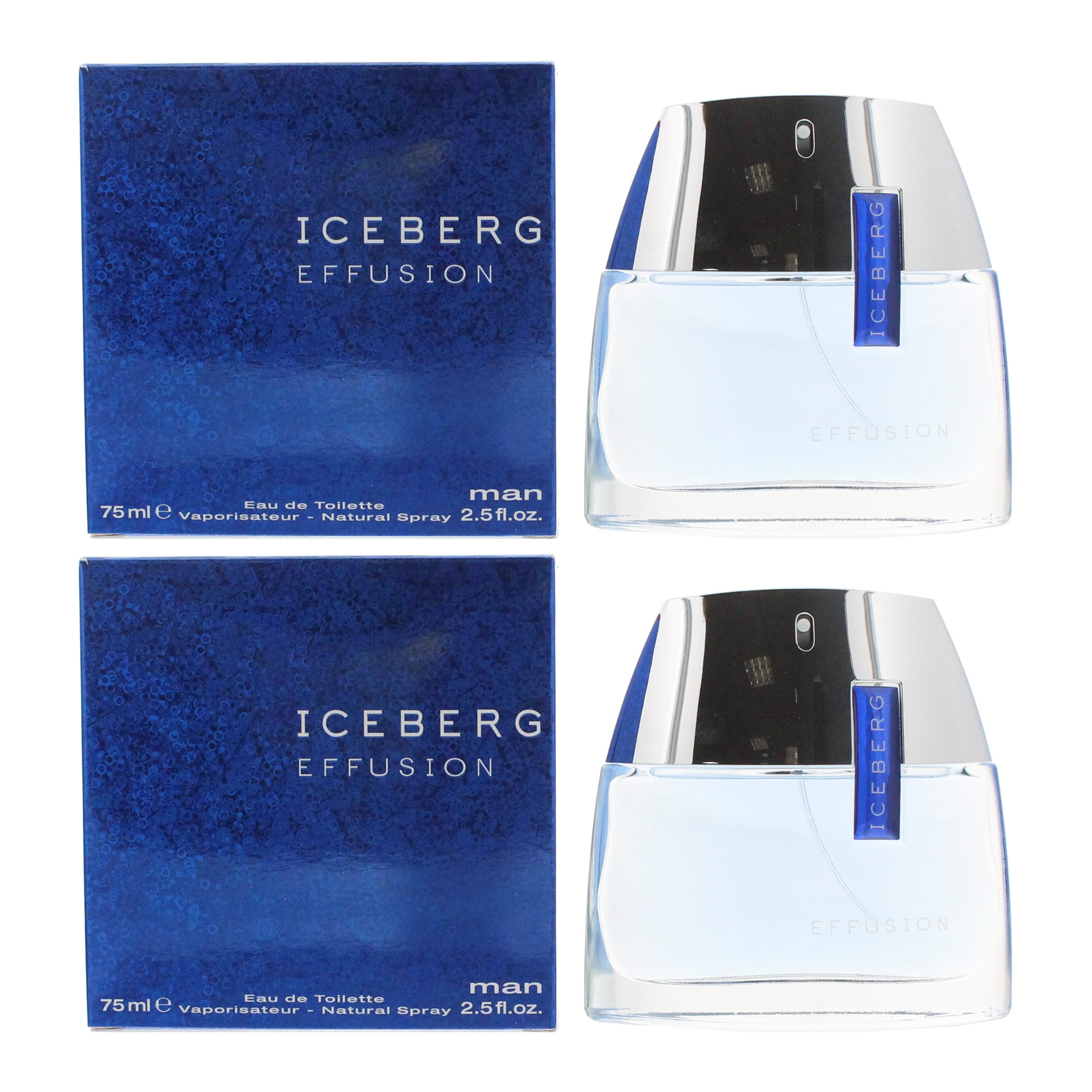 Iceberg Effusion Man Eau De Toilette 75ml x 2
