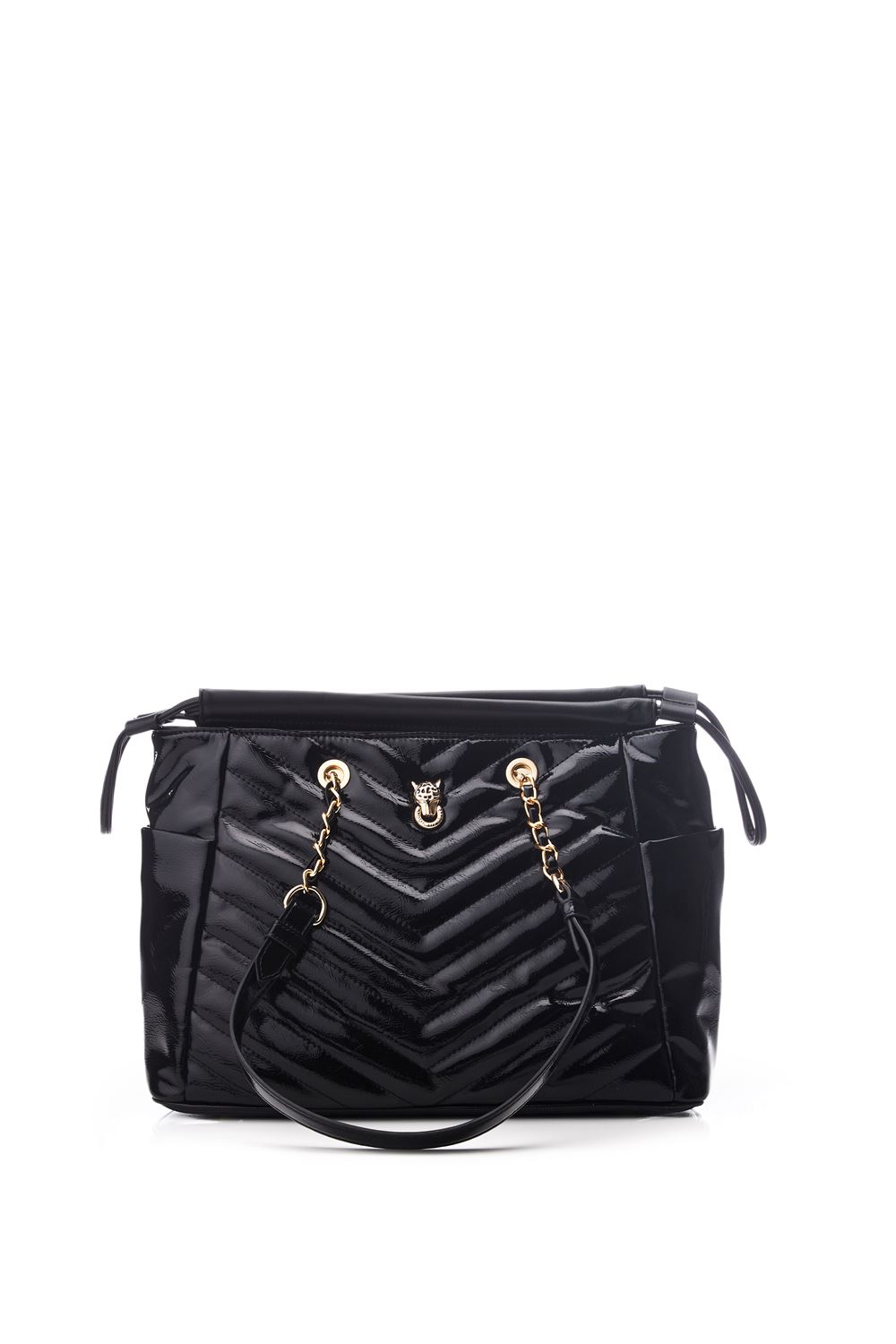 'Bonnet Bag' Black Patent Patent Bag