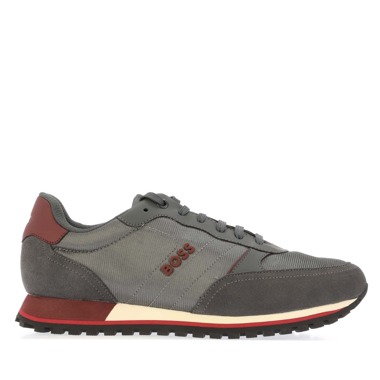 Men's Boss Parkour Running Trainers in Grey