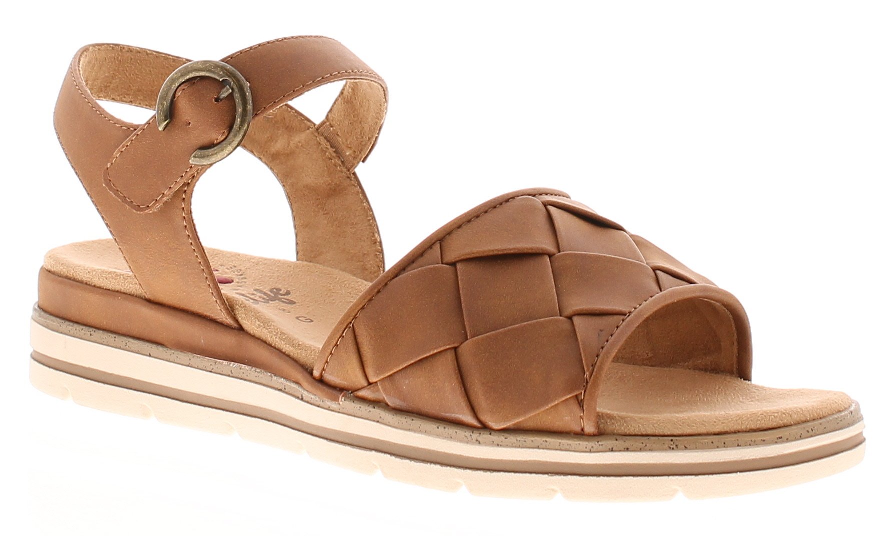 Relife Womens Wedge Sandals Retain Buckle tan