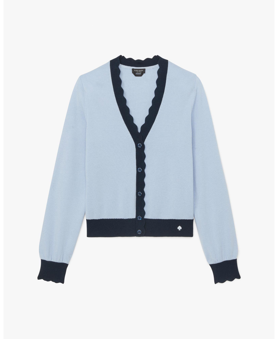 Scalloped Colorblock Cardigan