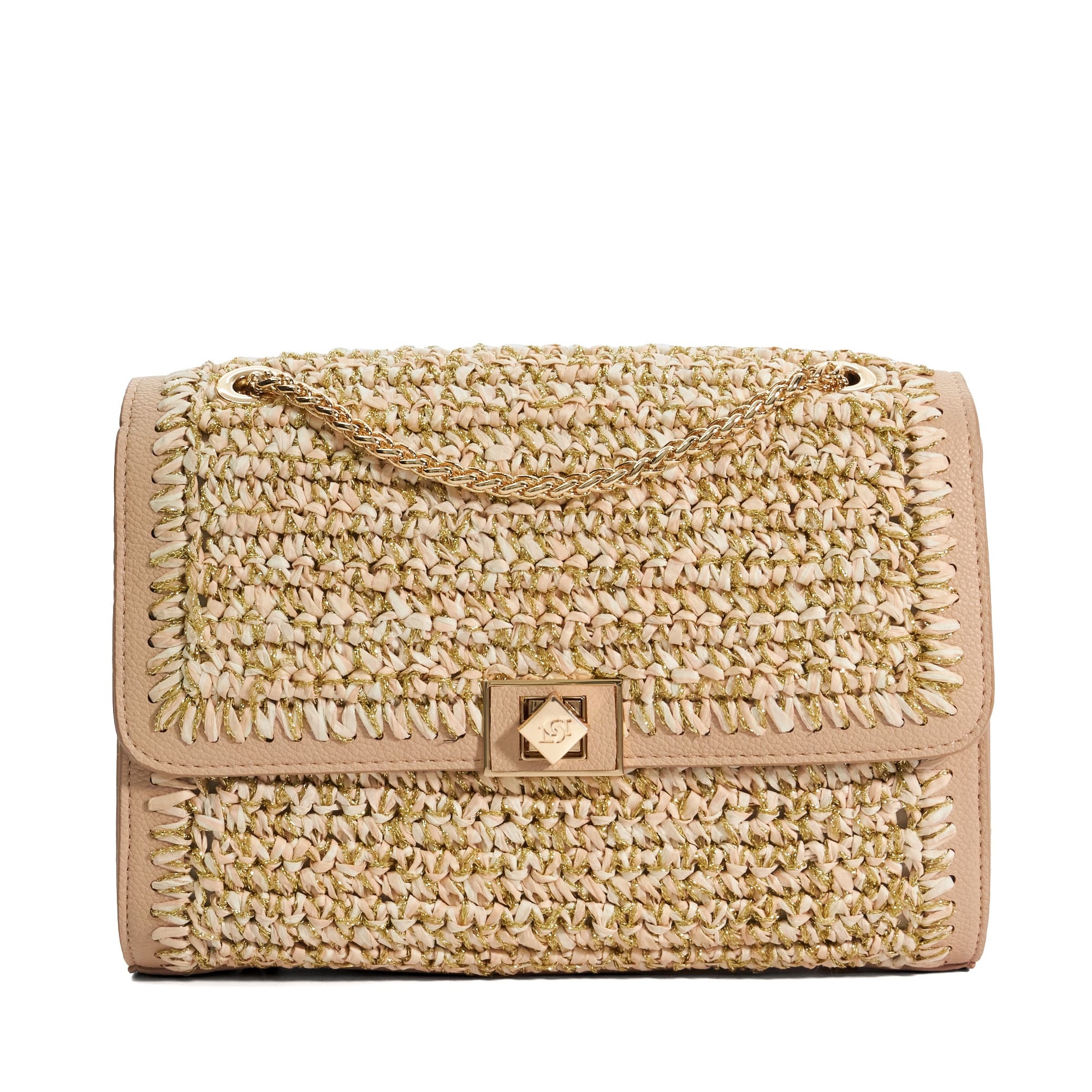 Dune Accessories Delphinium - Raffia Chain Handle Shoulder Bag