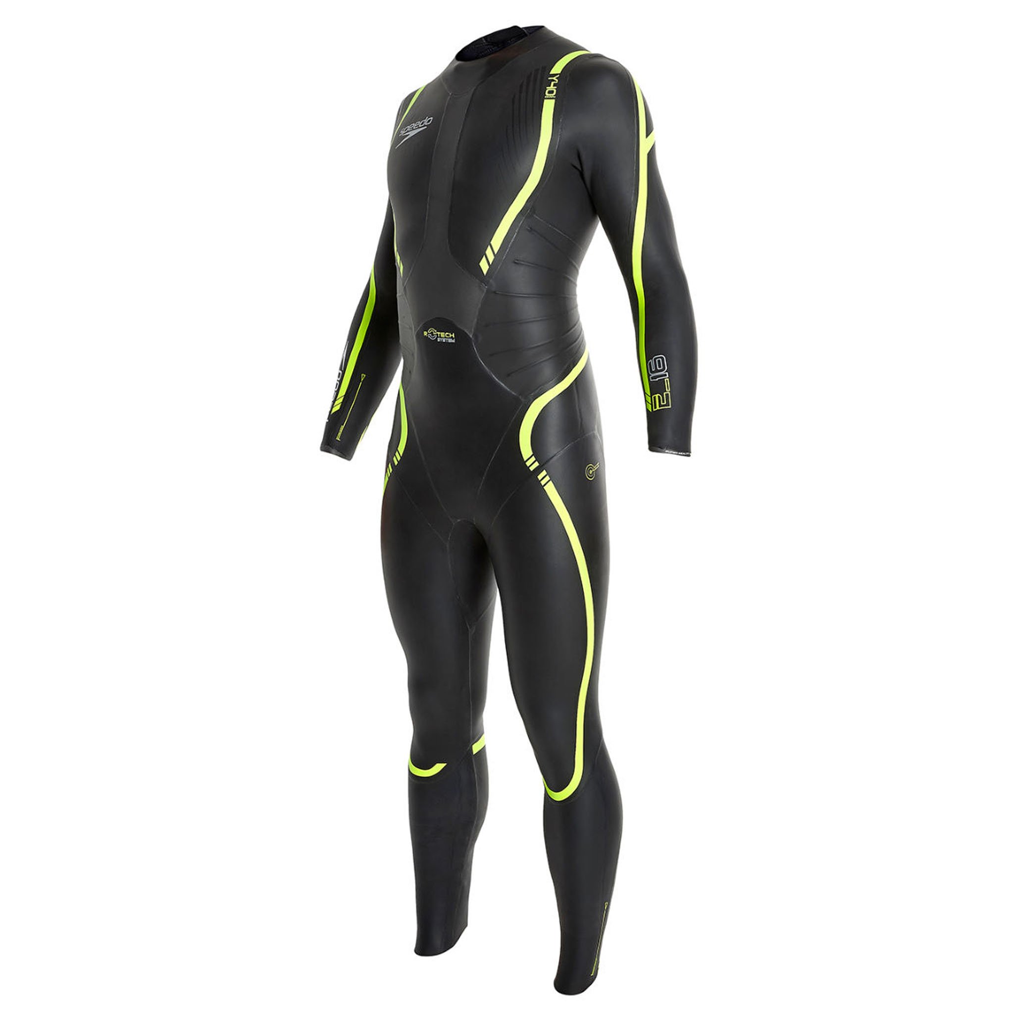 Speedo Triathlon Elite E16 Fullsuit Zwart/Geel Heren Wetsuit 8 10459A599