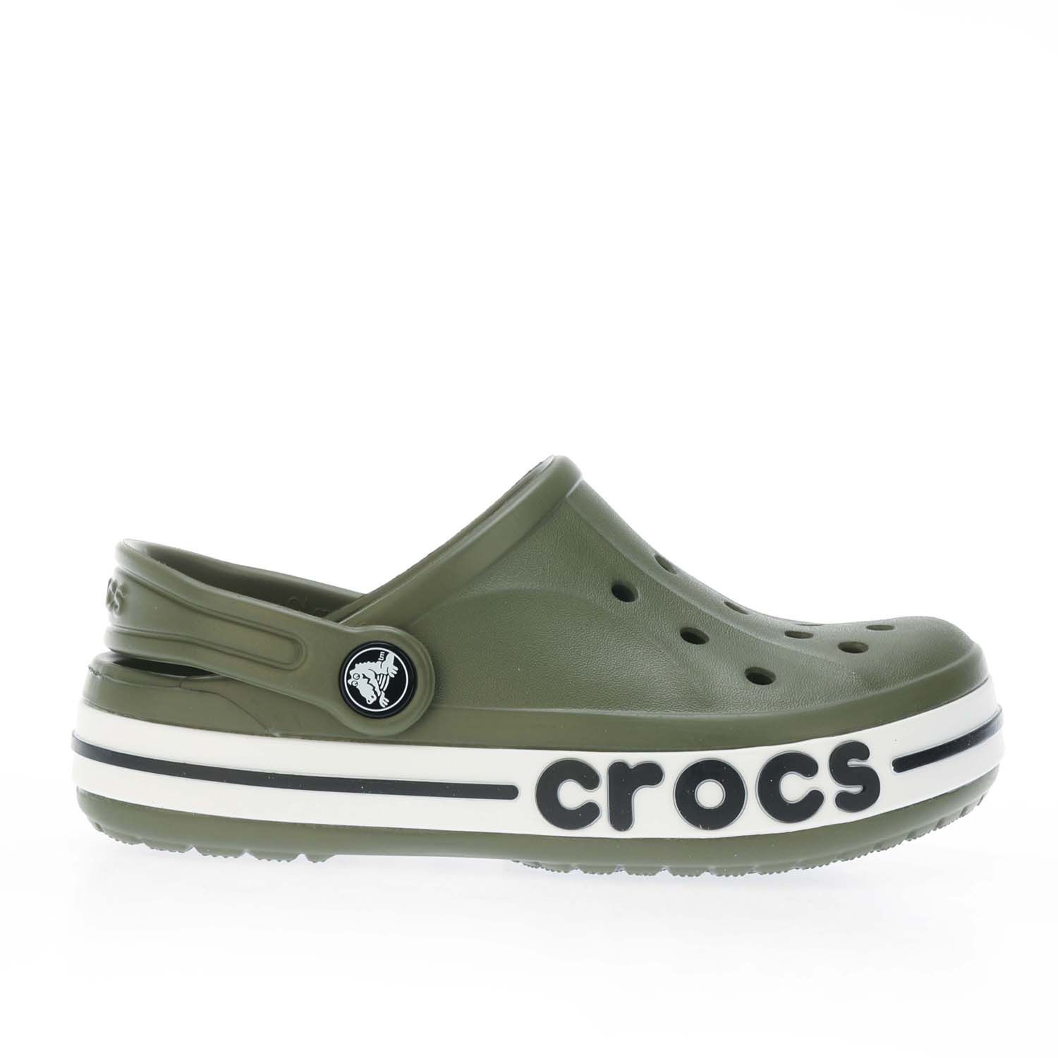 Boy's Crocs Junior Bayaband Clogs in Green