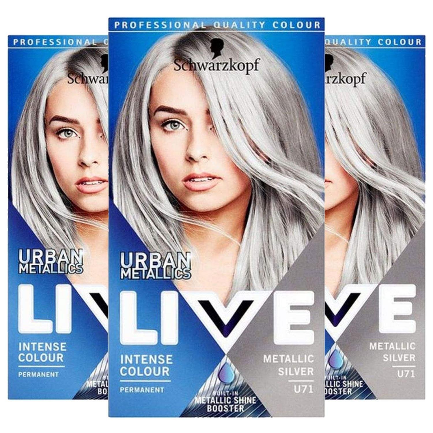 3x LIVE Ultra Violet Permanent Hair Dye, Colour + Lift L76