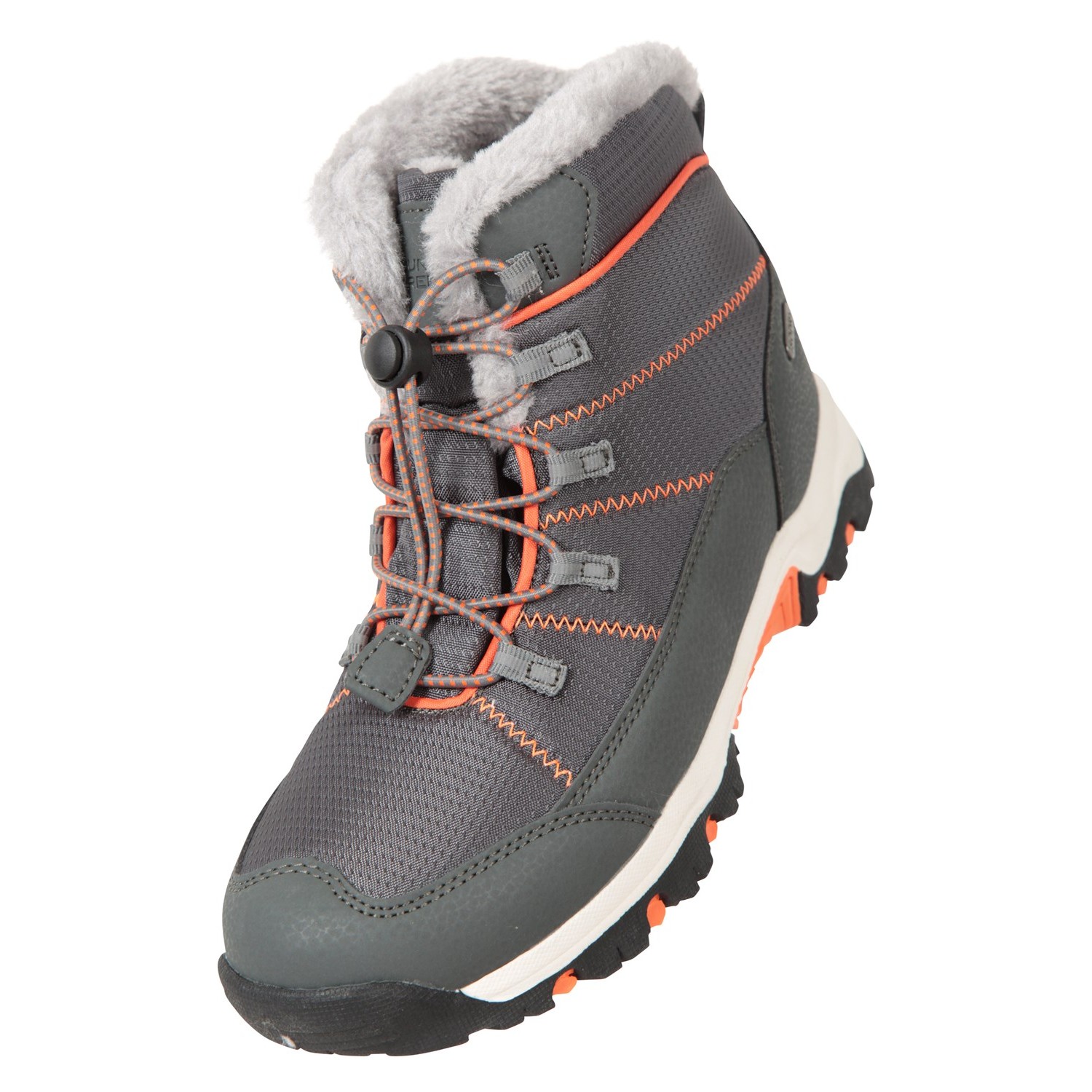 Mountain Warehouse Childrens/Kids Comet Waterproof Snow Boots (Grey/Orange)