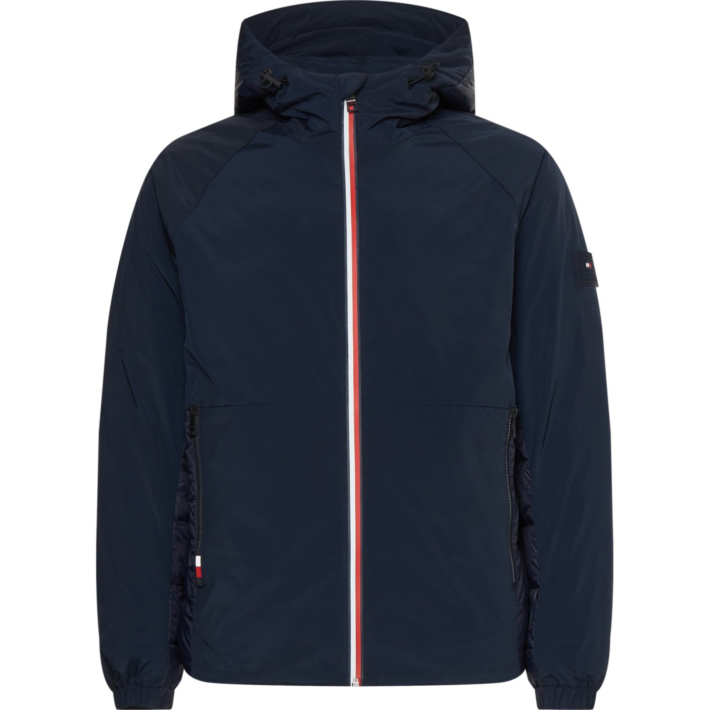 Tommy Hilfiger Jacka vinter Mix Media Hooded Jacka Blå