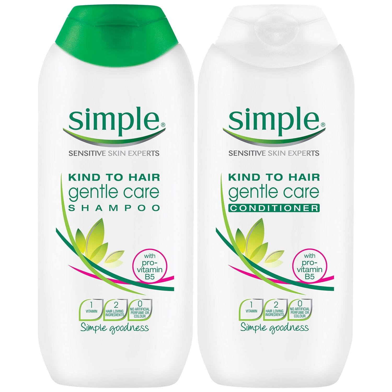 Simple Bundle of Kind To Hair Gentle Care Shampoo & Conditioner
