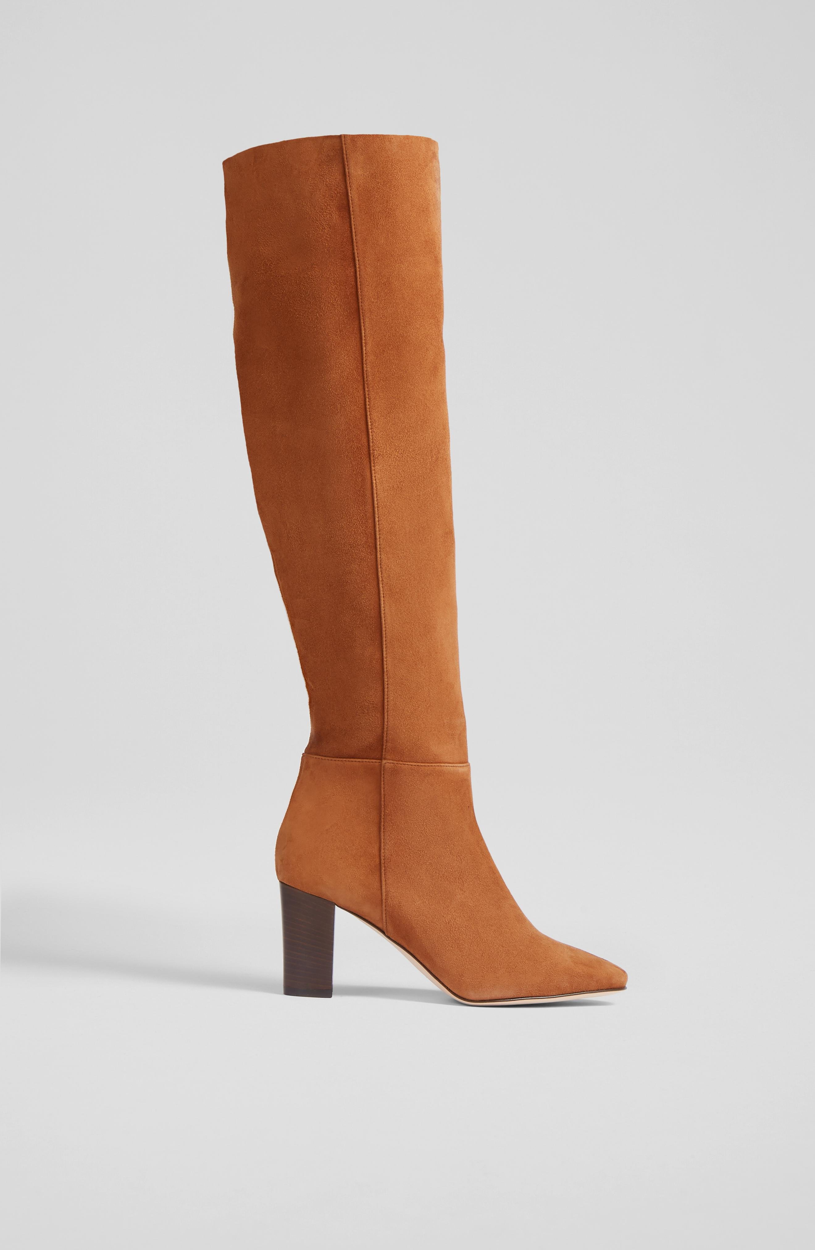 LK Bennett Courtney Knee Boots,Dark Tan