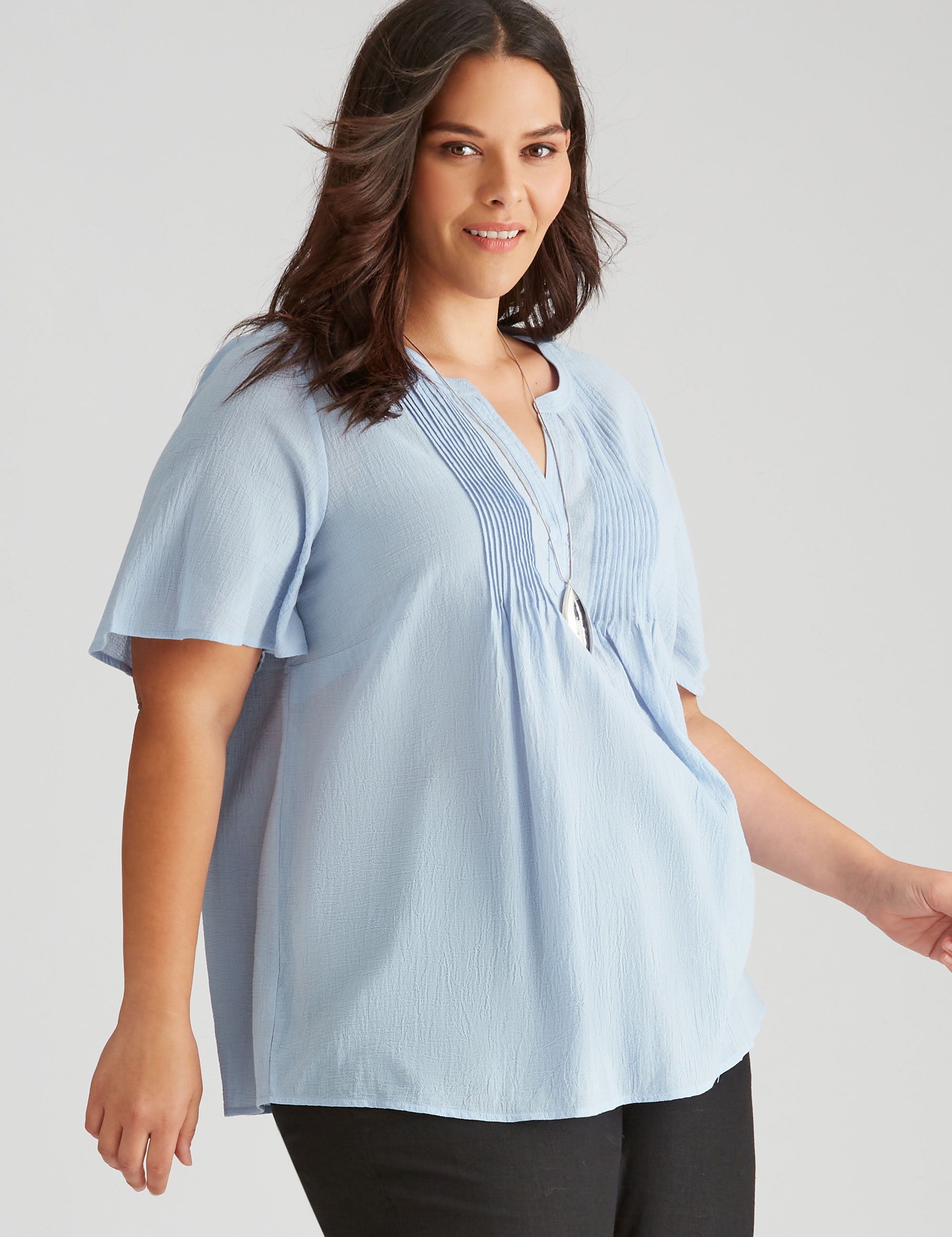 Womens Autograph Pintuck Top - Plus Size