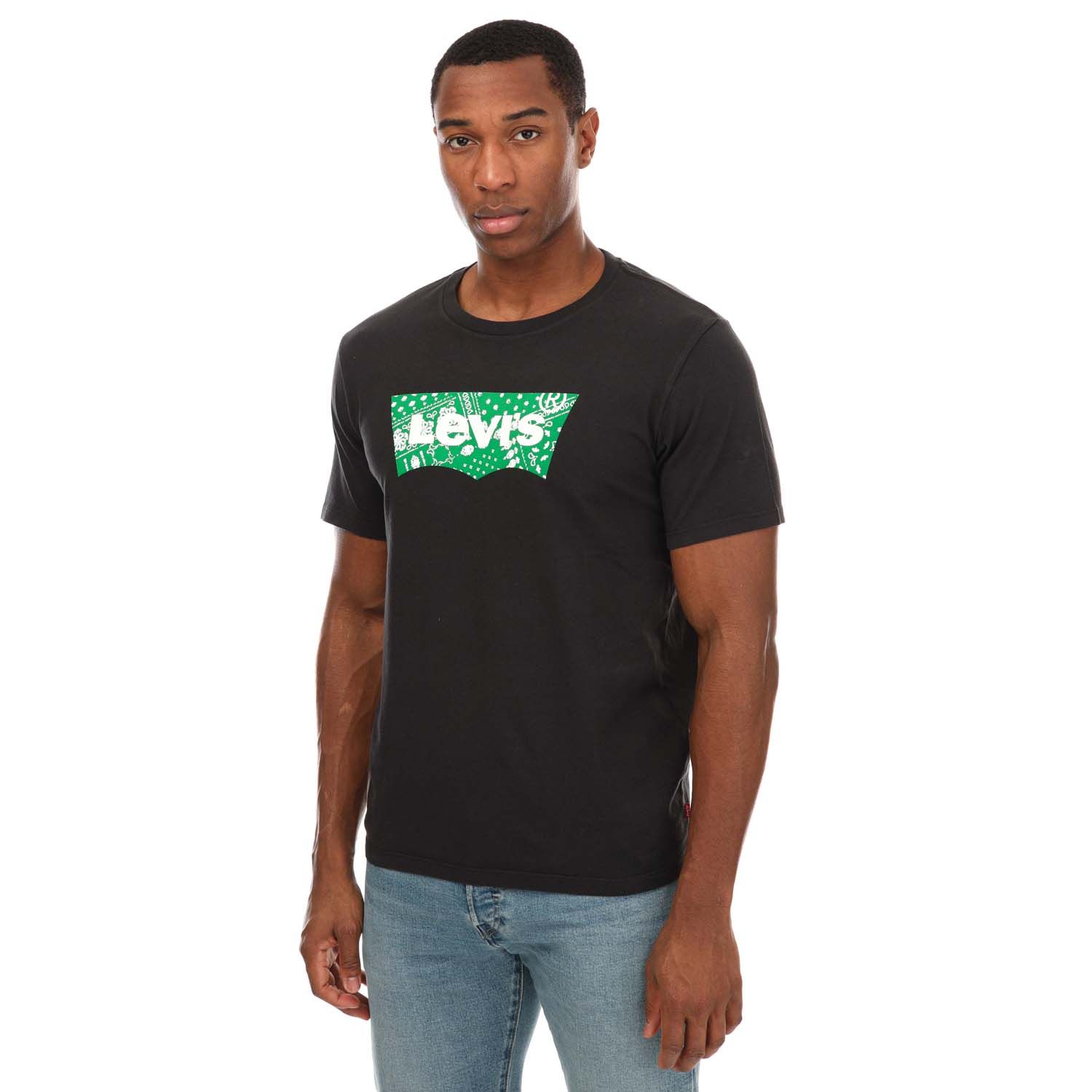 Men's Levis Graphic Crew Neck T-Shirt in Black