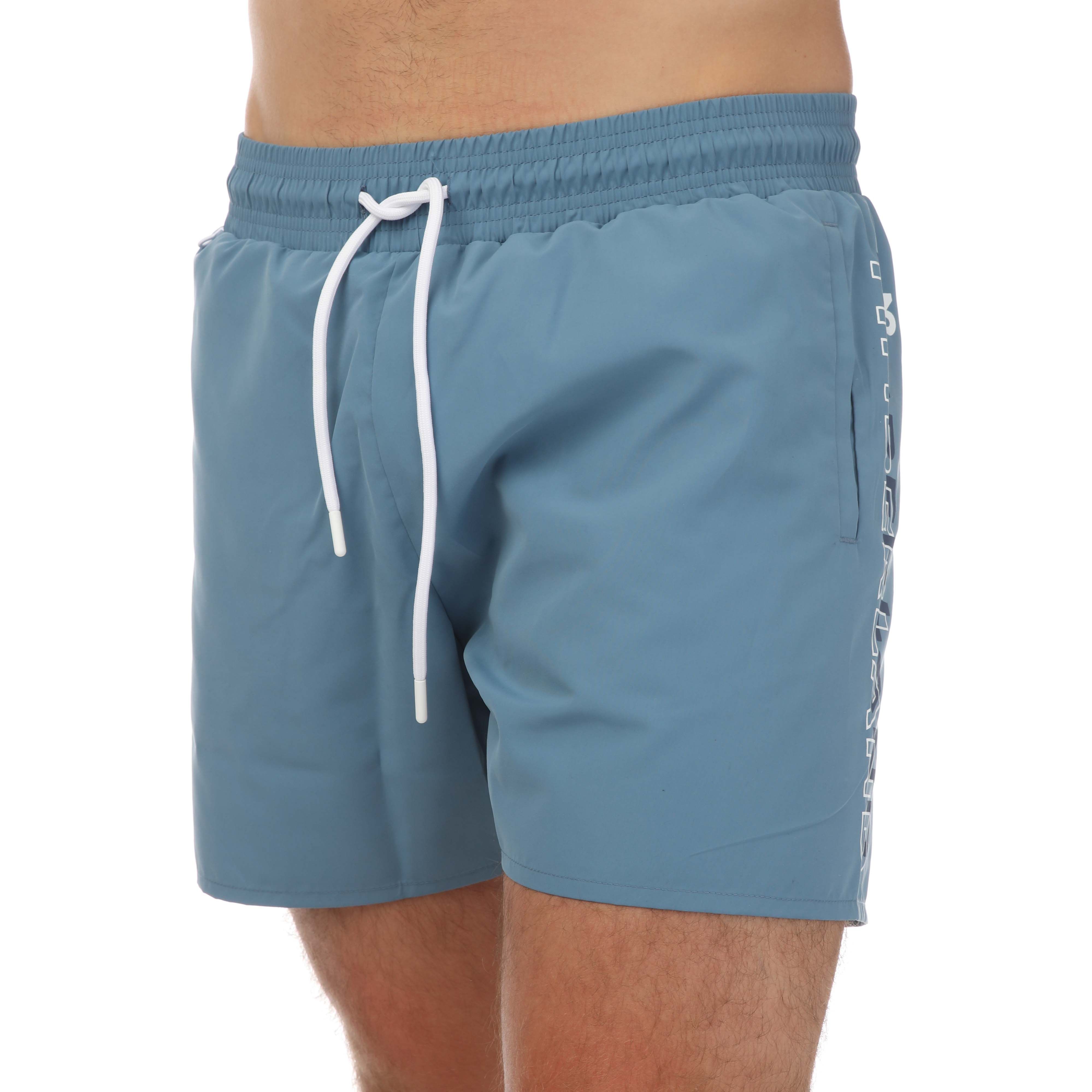 Men's Timberland Logo Swim Shorts in Blue