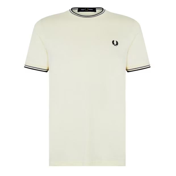Fred Perry Twin Tipped T-Shirt In Ice Cream Yellow