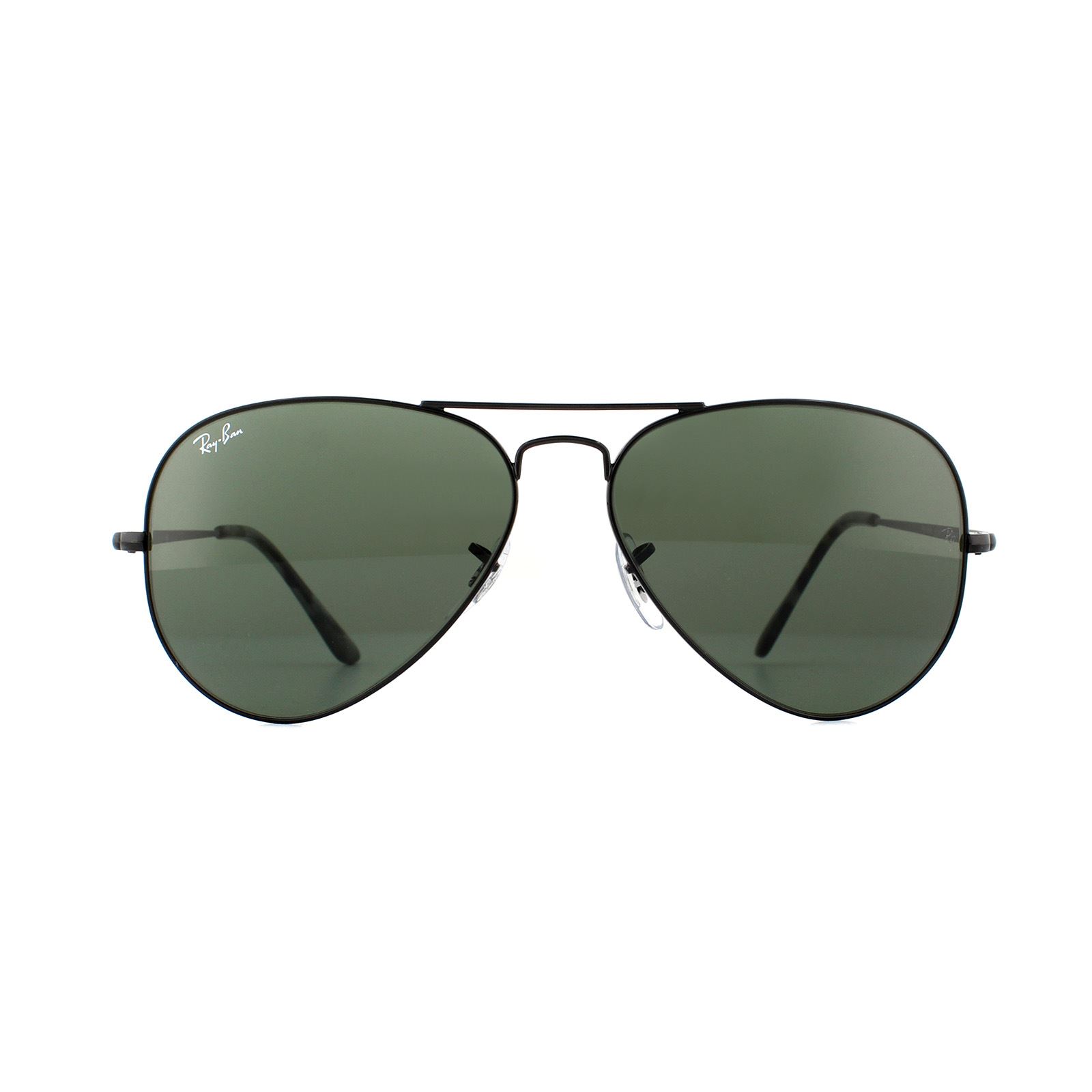 Ray-Ban Zonnebril Aviator Metal II RB3689 914831 Zwart Groen