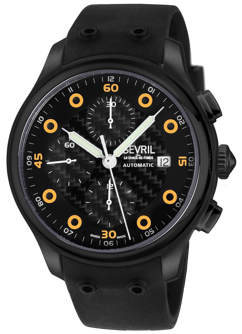 Gevril Herren Canal St Schweizer Automatikuhr Sellita SW500 Chronograph