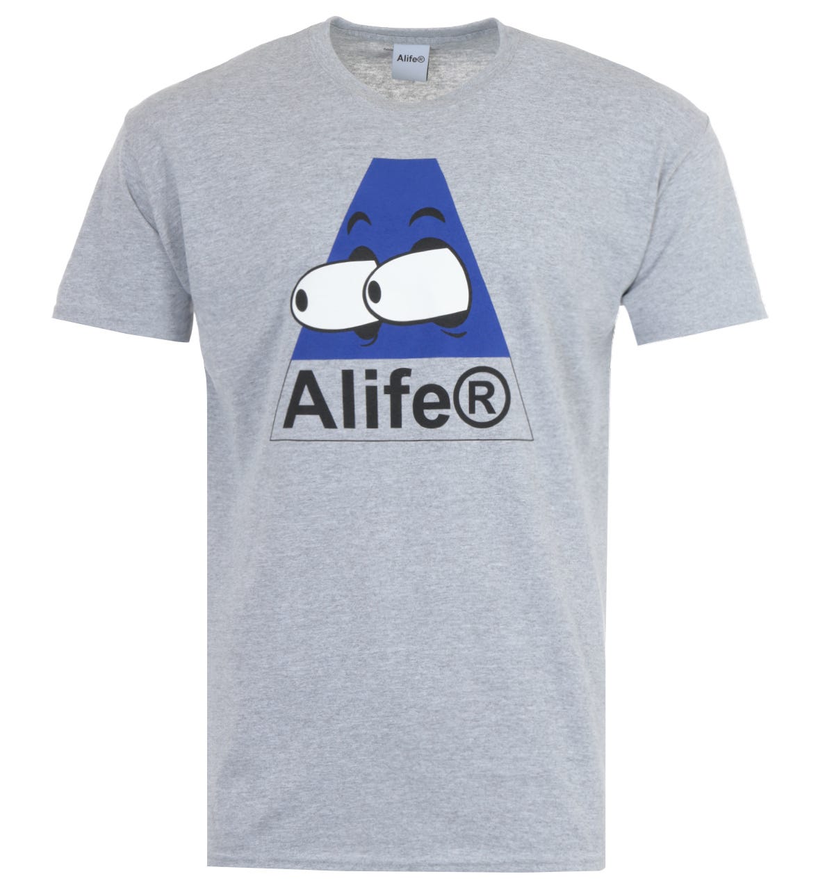 Alife afgeluisterd logo gemêleerd grijs T-shirt