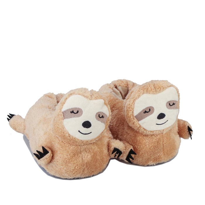 Women's Brave Soul Sloth Slippers Beige UK 6-7in Beige
