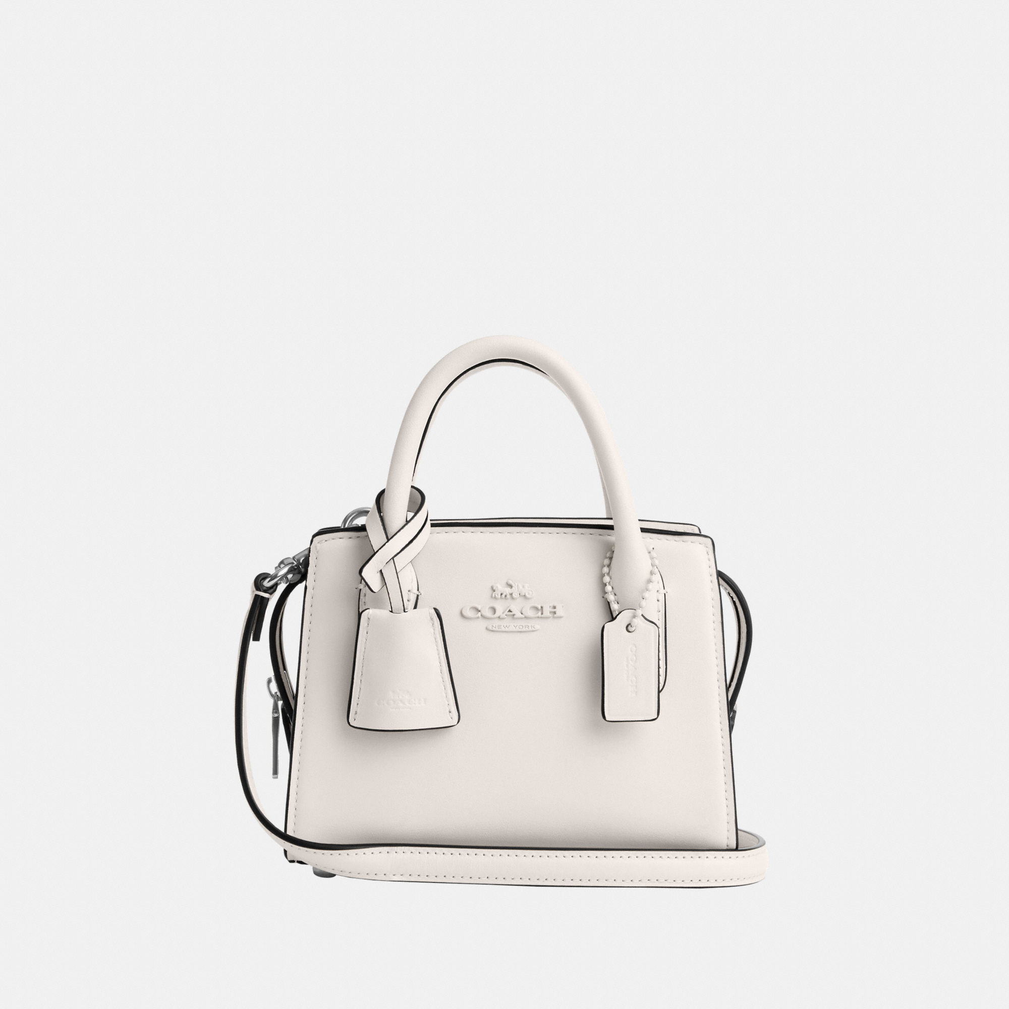 Smooth Leather Andrea Mini Carryall with Tonal Hardware Bag