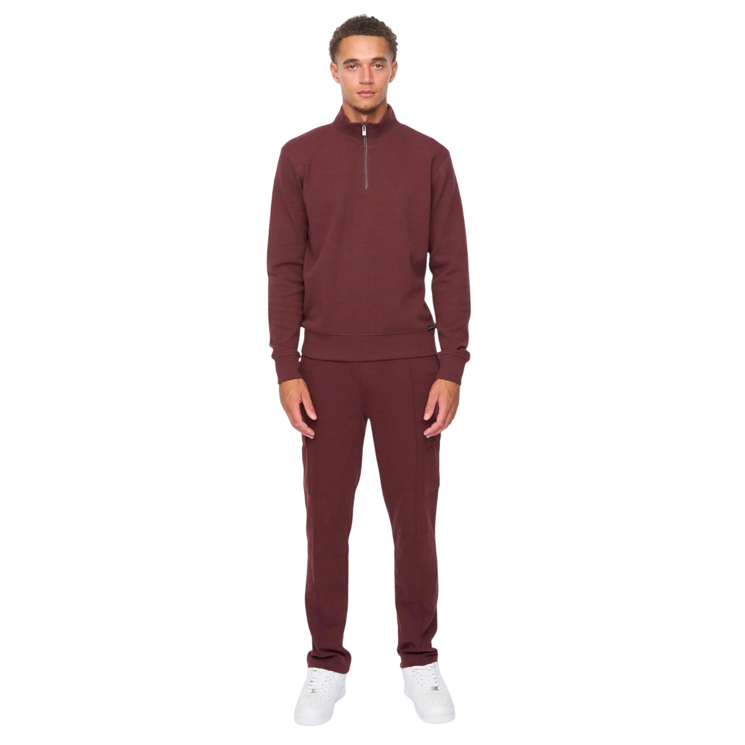 Duck and Cover Mens Slellmoore Tracksuit Set (Wine)