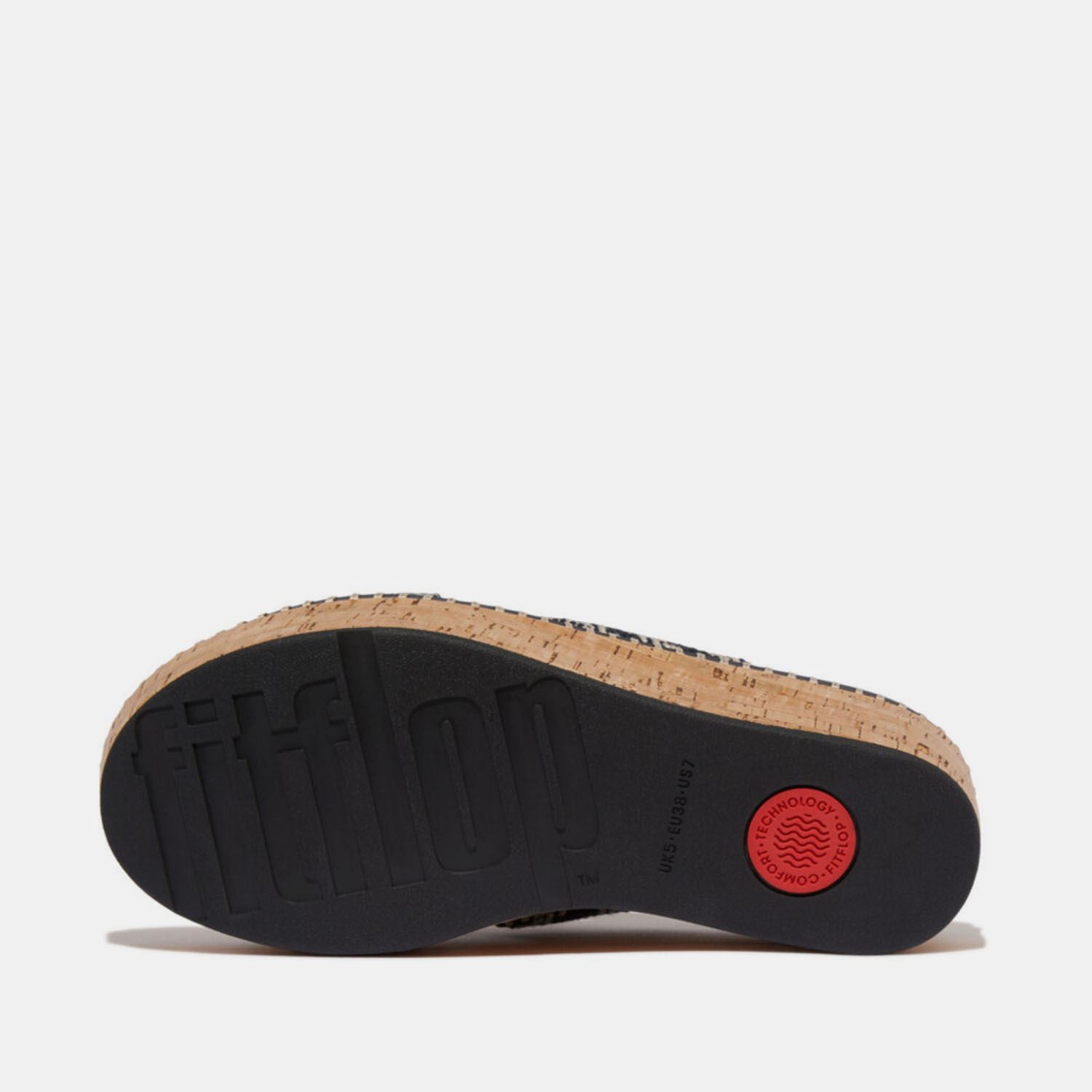 Dames Fit Flop Eloise Wedge Cross Slippers in Zwart