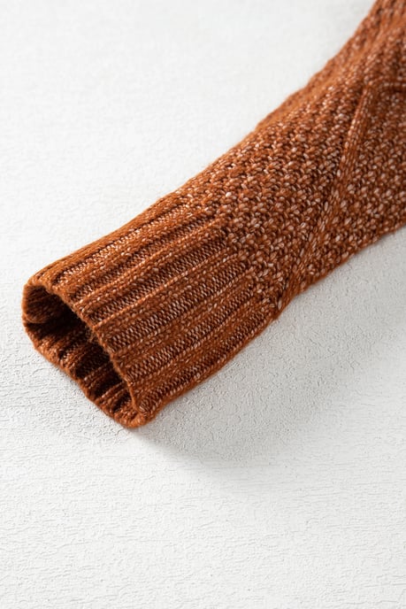 Cable Knit Diamond Pattern Sweater Dress