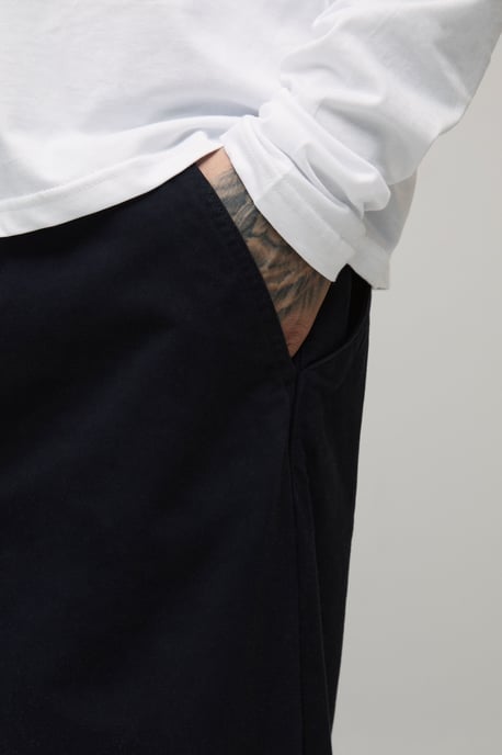 Tall Elasticated Waist Oversized Hem Popper Trousers