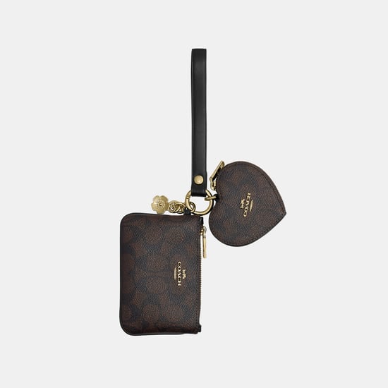 Wristlet And Heart Pouch In Signature Canvas With Charm