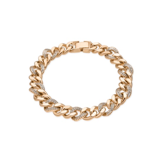 Luxenter Bráisléad le bailchríoch óir bhuí 18k agus zirconia gearrtha ...