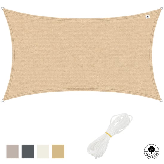 4gardenz Schaduwdoek waterdoorlatend rechthoek 2,5x3 mtr