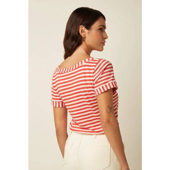 King Louie Boatneck top chopito stripe summer fig