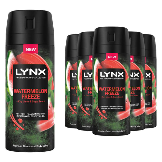 Lynx Men Deodorant Watermelon Freeze with 72Hrs Freshness 150ml, 30 Pack